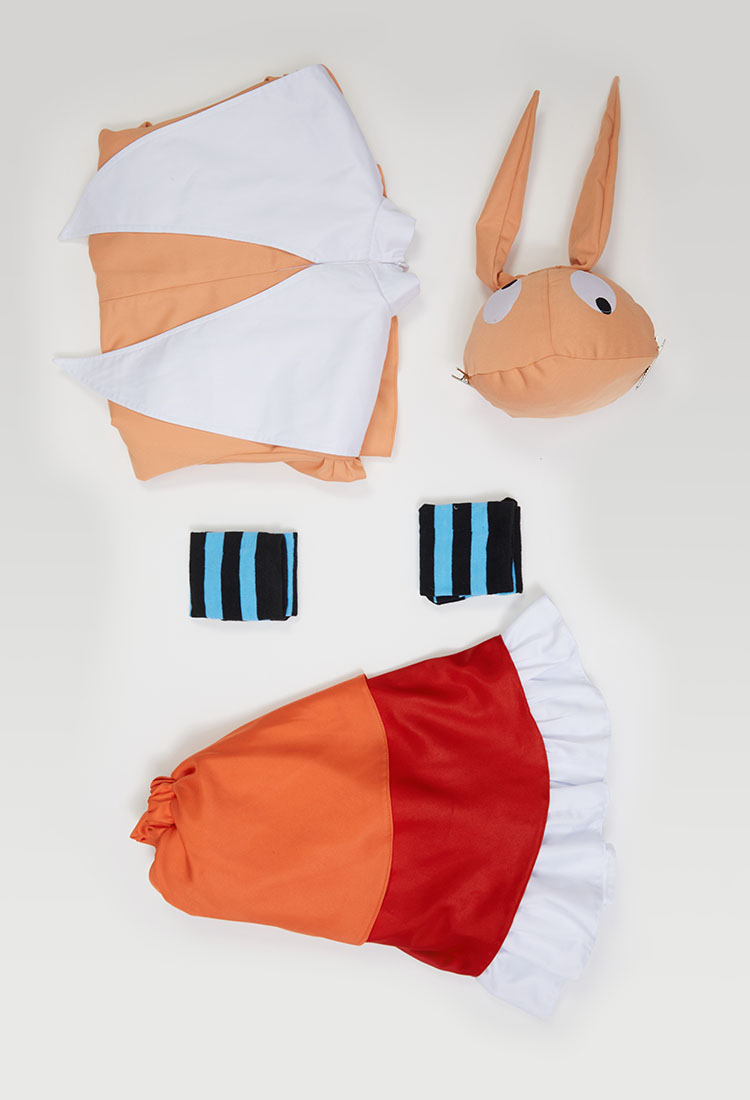 Ononoki Yotsugi Costume- Puffy Sleeve Blouse and Skirt with Doll Head ...