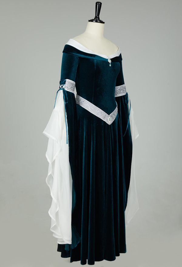Mujer Traje De Cosplay- Vestido Largo de Estilo Elfo Medieval con ...