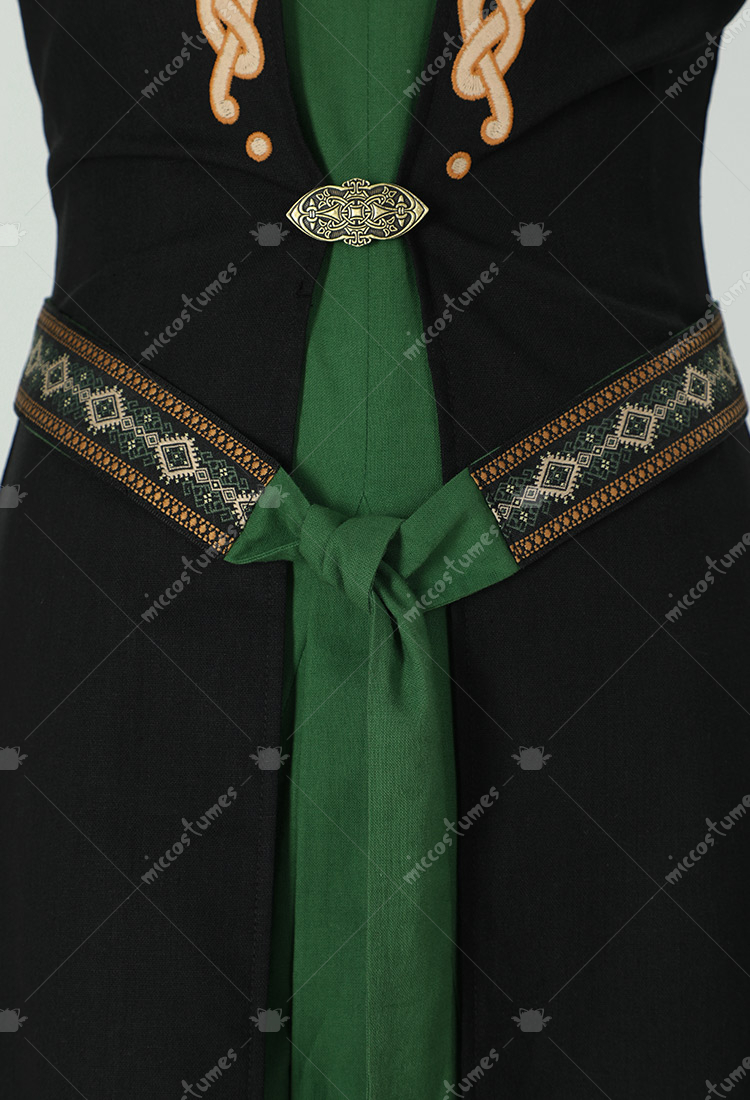 Women Medieval Retro Green Inner Dress - Renaissance Court Style Bottom ...