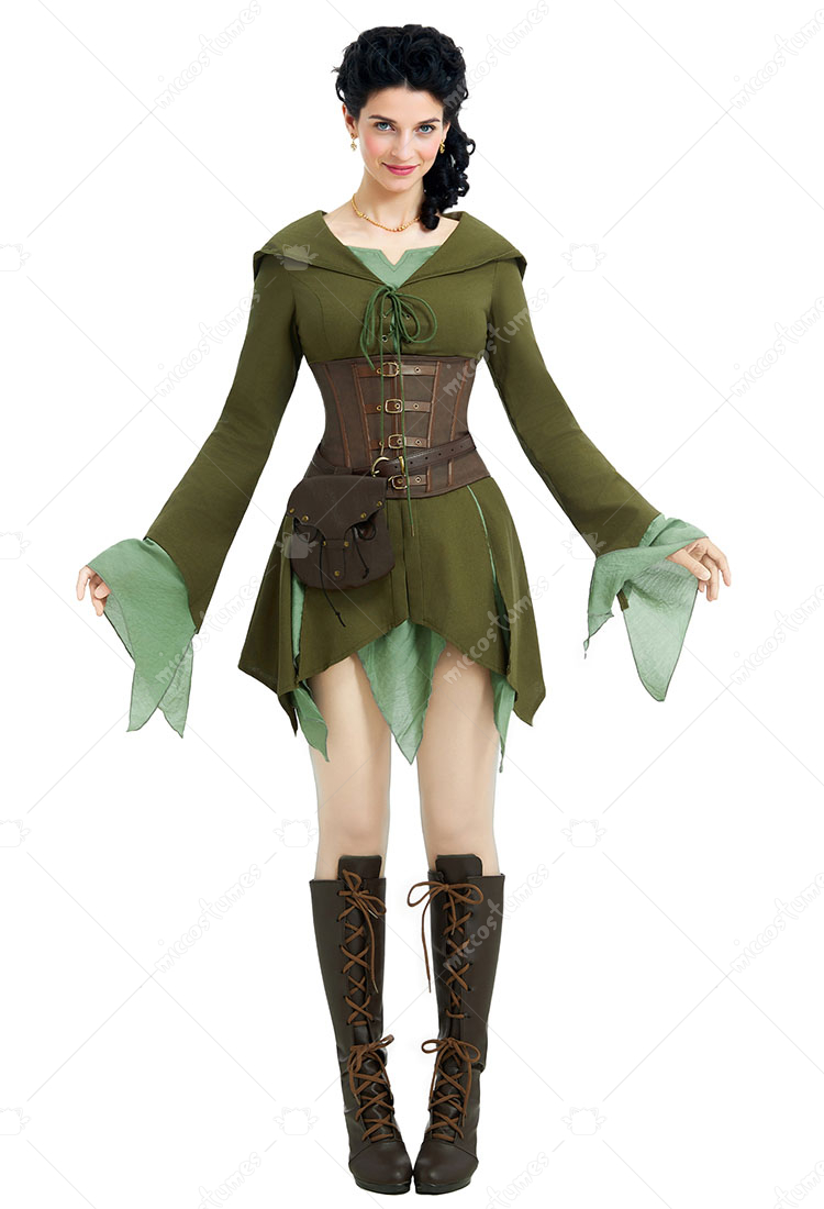 Halloween Elf Costume Renaissance Irish Style Dress - Medieval Cosplay ...