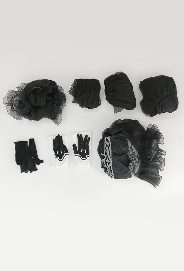 NieR Automata YoRHa No.2 Type B 2B Wedding Bride Cosplay Costume Black ...