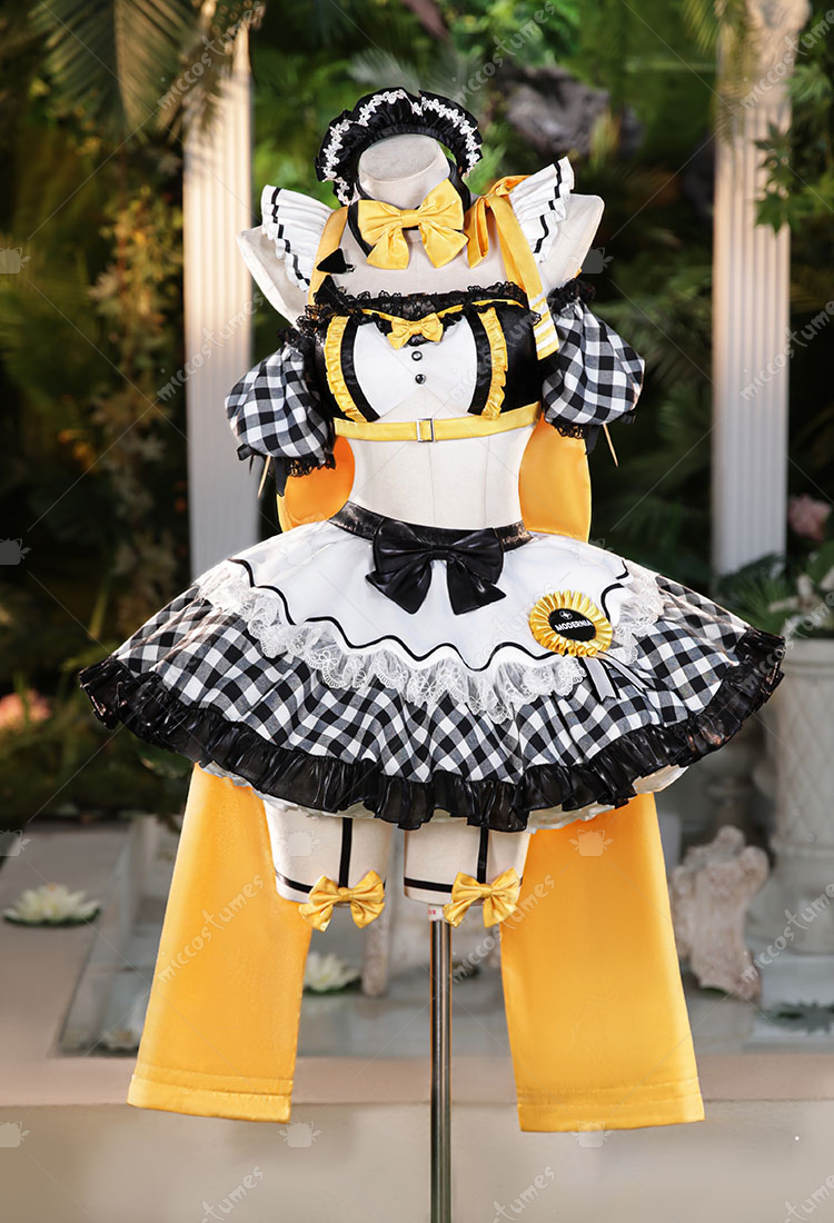 Modernia Maid Outfit Cosplay - Kostüm Oberteil Rock mit Haar Schleife ...