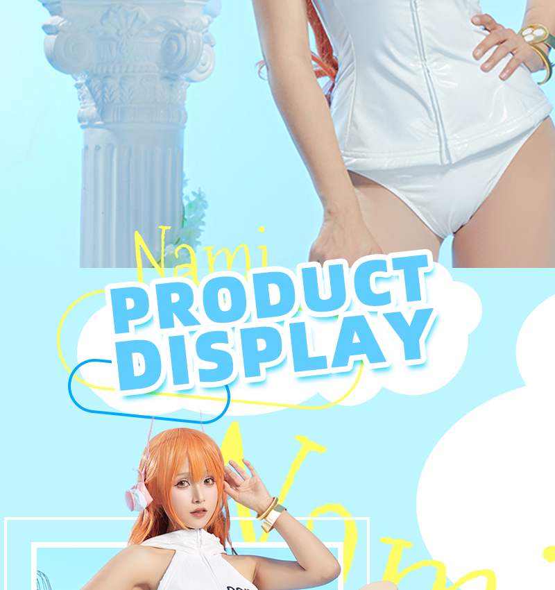 Women Nami Costume- Egghead Hooded Vest and Panty with Waist Bag Bracelet OP Cosplay | Top ...