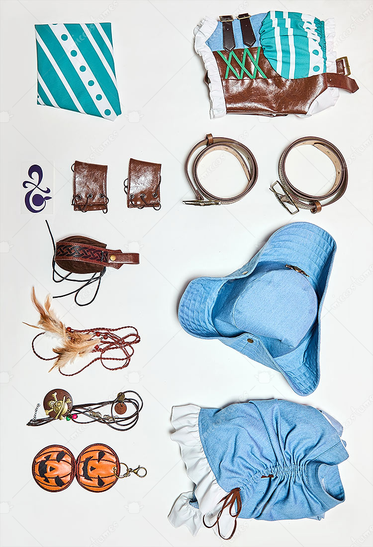 Nami Cosplay Costume - Halloween Style Pirate Costume Top and Skirt ...