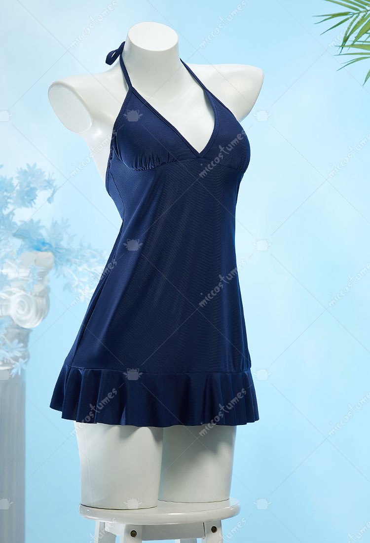 Nico Robin Cosplay - Deep V Halter Neck Skirt with Hat Cosplay Costume ...