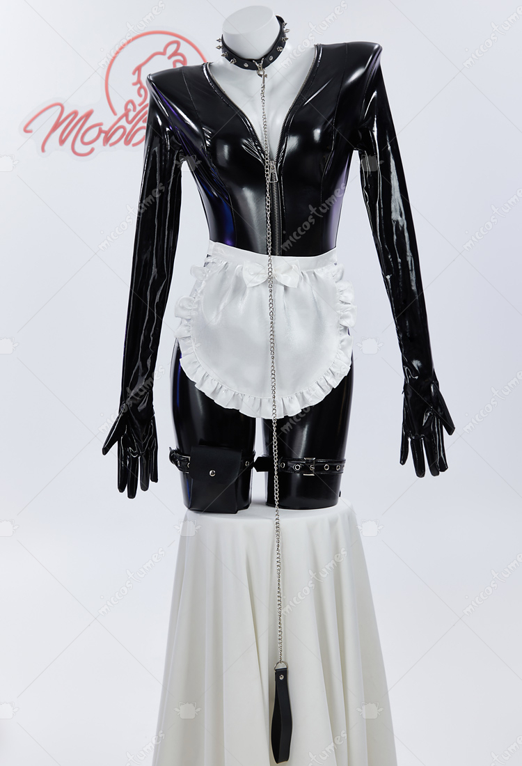 Gothic Maid Sexy Jumpsuit Costume - Bodysuit and Apron Set with Jacket ...