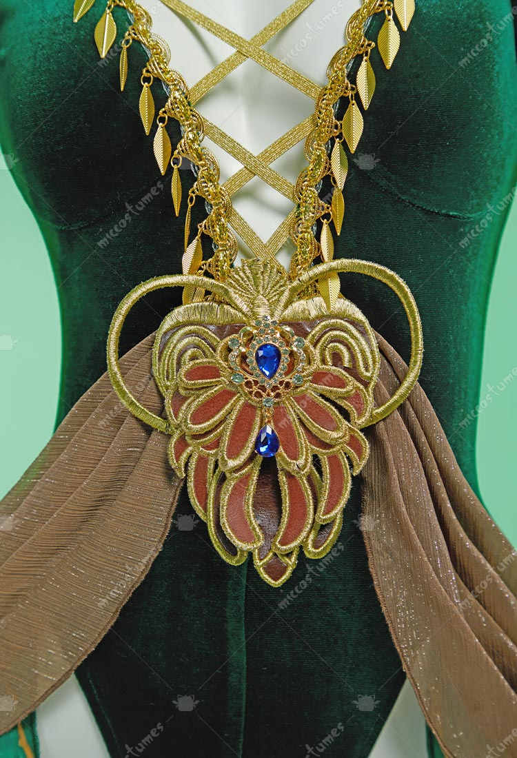 Women Triss Derivative Sexy Lingerie Bodysuit - Green Medieval Style ...