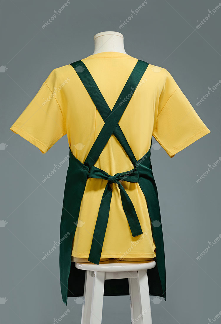 Sakamoto Taro Costume - T-shirt with Apron and Badge Anime Cosplay ...
