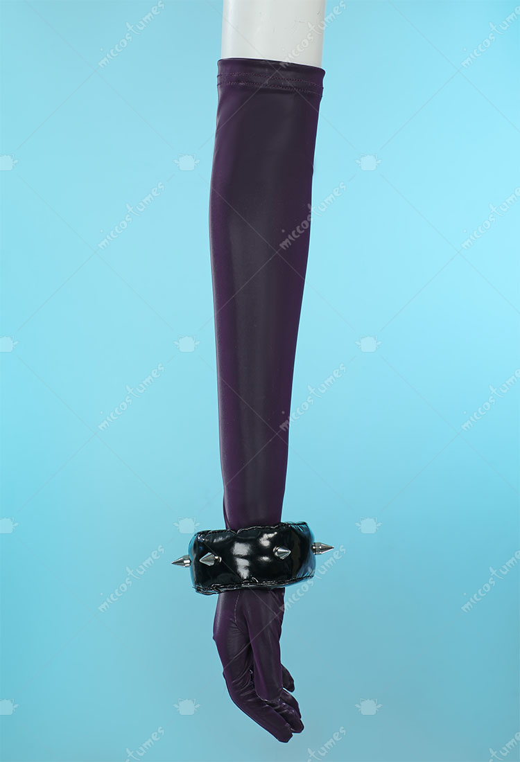 Evil Peach Wapeach Costume- Purple Turtleneck Dress with Hat Gloves and ...