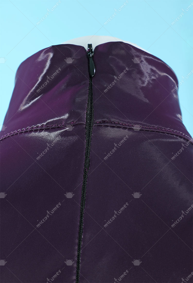 Evil Peach Wapeach Costume- Purple Turtleneck Dress with Hat Gloves and ...