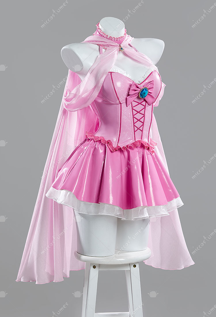 Women Princess Costume - Peach Derivative Corset Skirt Set Halter Top ...