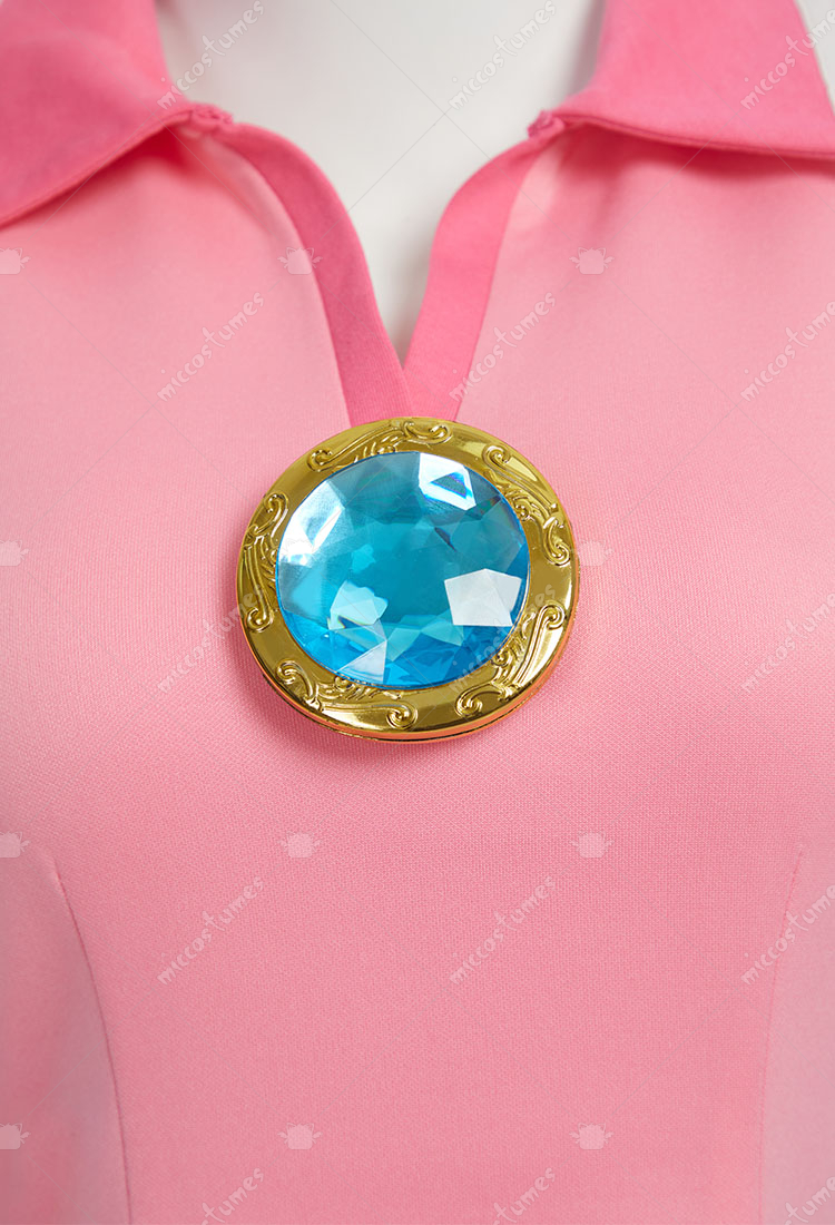 Costume de Princesse Peach - Robe Tennis avec Couronne Boucles d ...