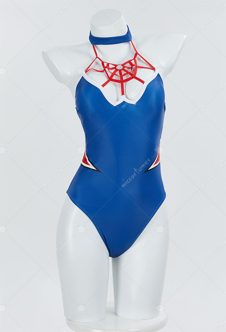 Women Halloween Gothic Punk Style Swimsuit - Spider Bodysuit Bathing ...