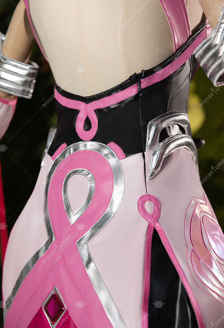 OW Angela Ziegler Pink Mercy Skin Cosplay Costume - Game Cosplay | Top ...