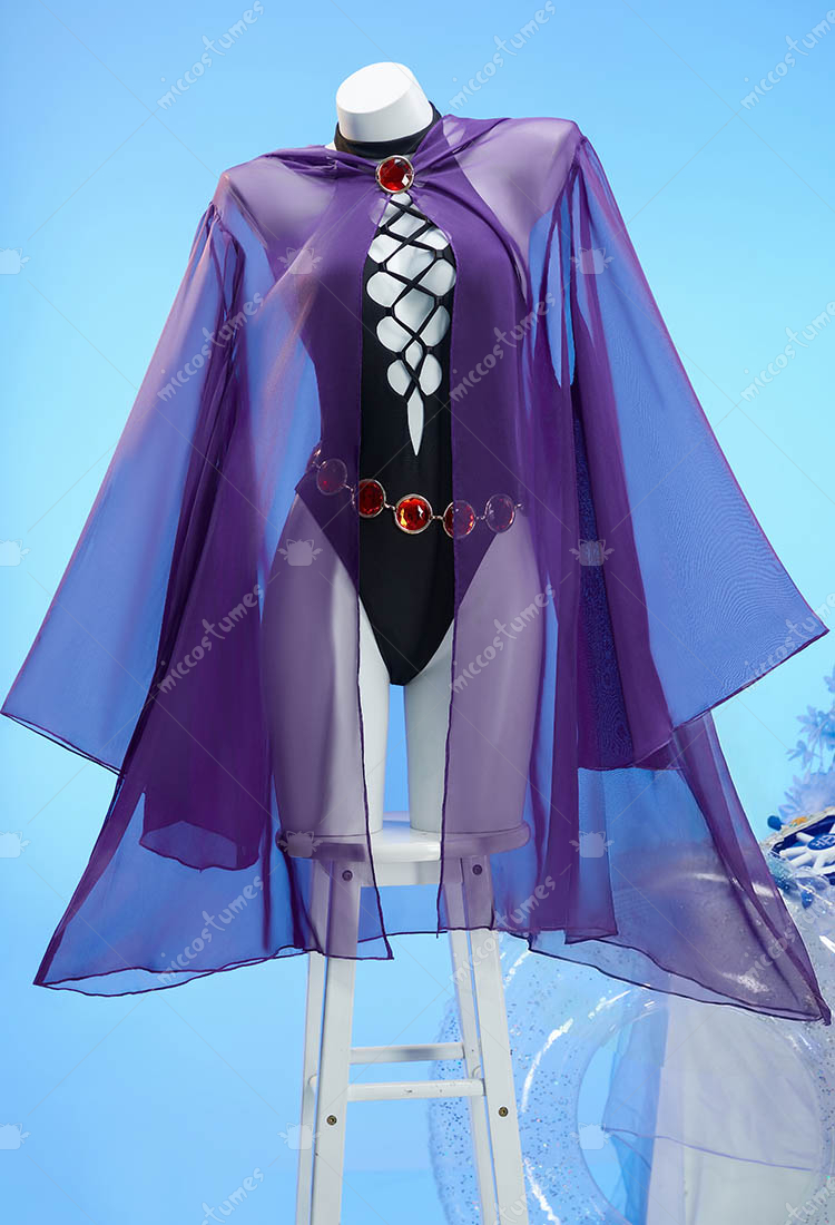 Teen Titans Raven Derivative One-piece Bathing Suit - Anime Swimsuit ...