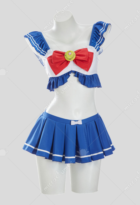 Sailor Moon Derivative Cute Ruffled Bathing Suit - Anime Swimsuit | Top ...