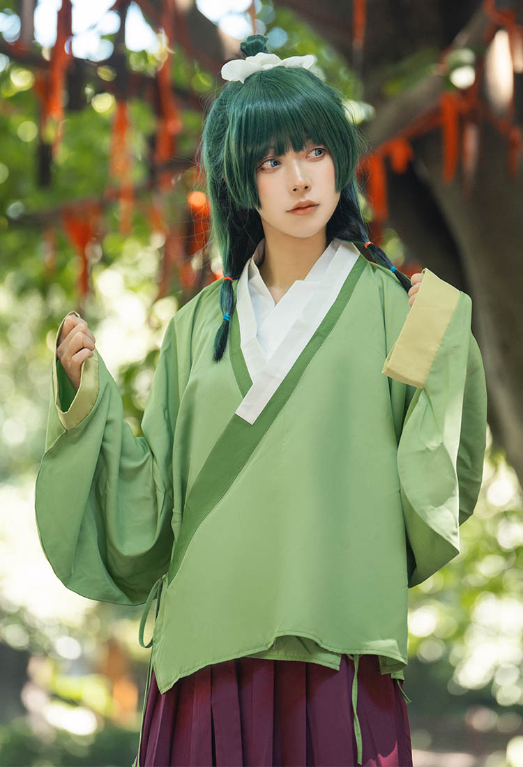 Top and Skirt with Hair Tie and Collar - Women Cosplay Costume | Top ...