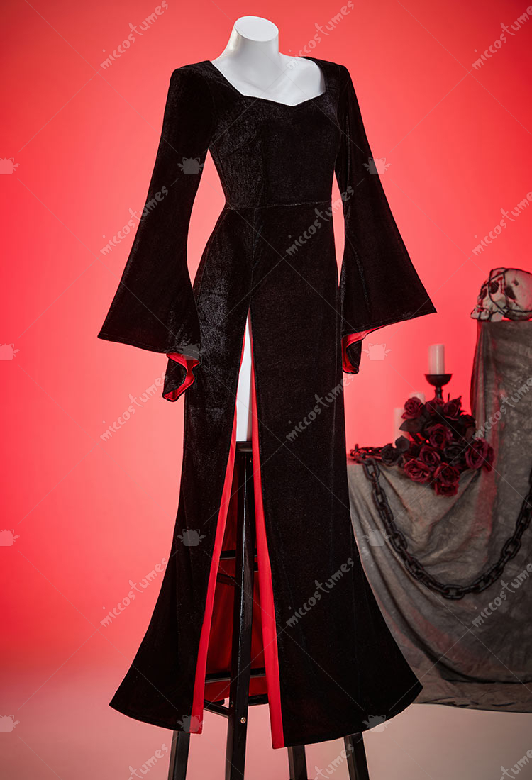 Wednesday Morticia Addams Gothic Cosplay Costume - Halloween Costume ...