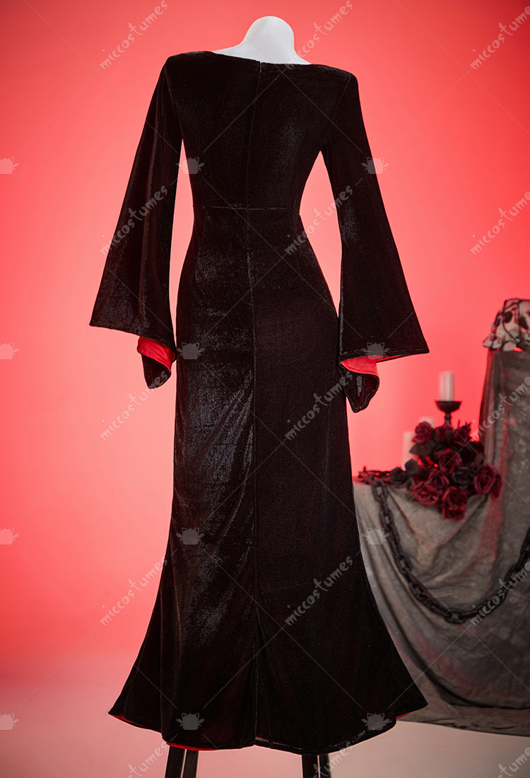 Wednesday Morticia Addams Gothic Cosplay Costume - Halloween Costume ...