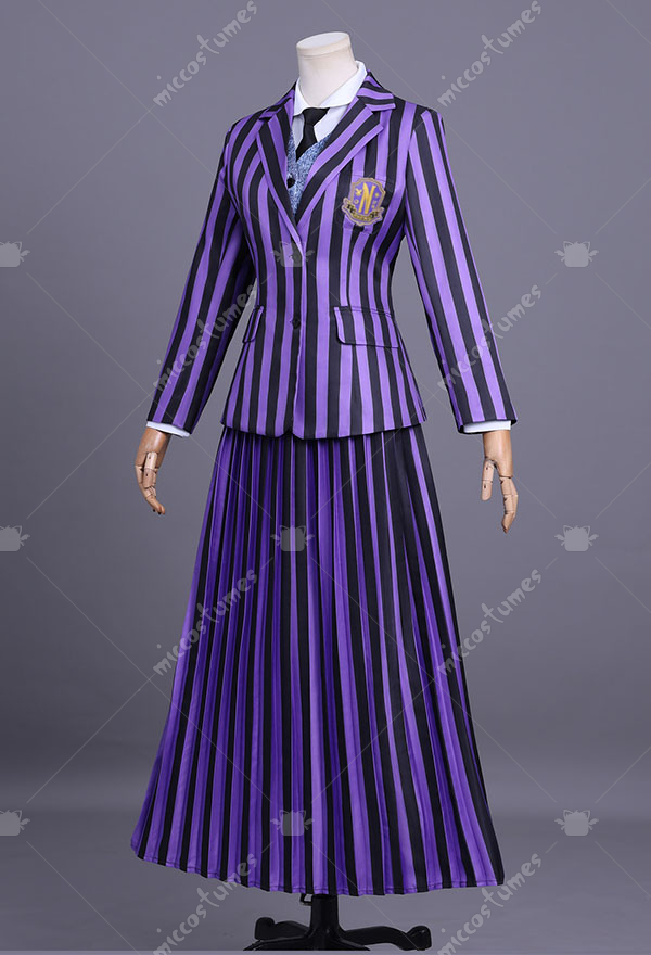 Wednesday Agnes DeMille Cosplay Halloween - Chaqueta y falda de ...