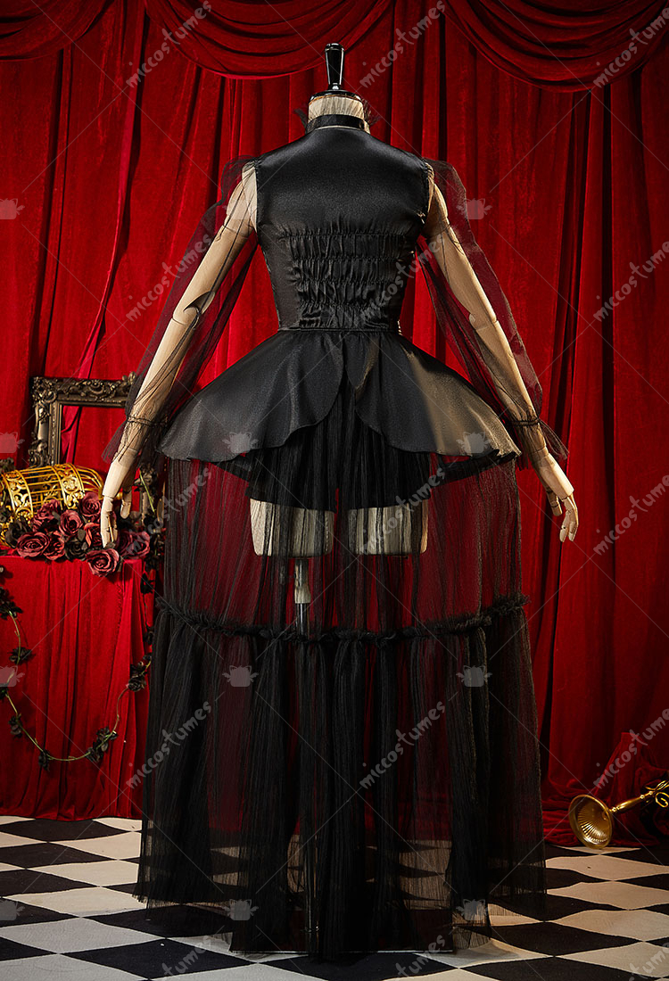 Wednesday Addams Halloween Gothic Prom Dress Set - Cosplay Costumes for ...
