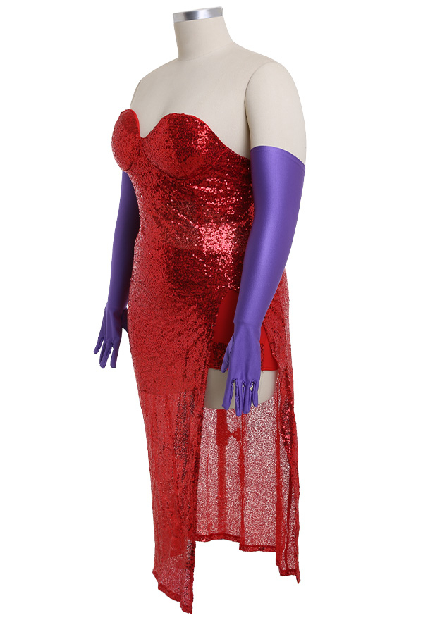 Plus Size Jessica Rabbit Costume Jessica Rabbit Red Dress, 54% OFF