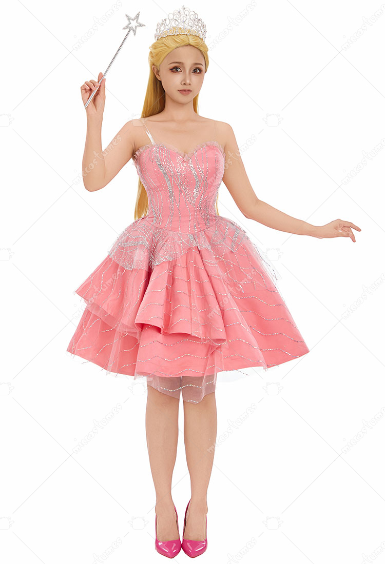 Wicked Glinda Pink Suspender Halloween Cosplay Robe - Costumes pour ...