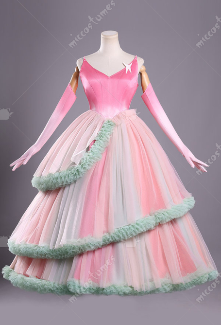 Robe en tulle rose et verte Wicked Glinda - Costumes de cosplay pour ...