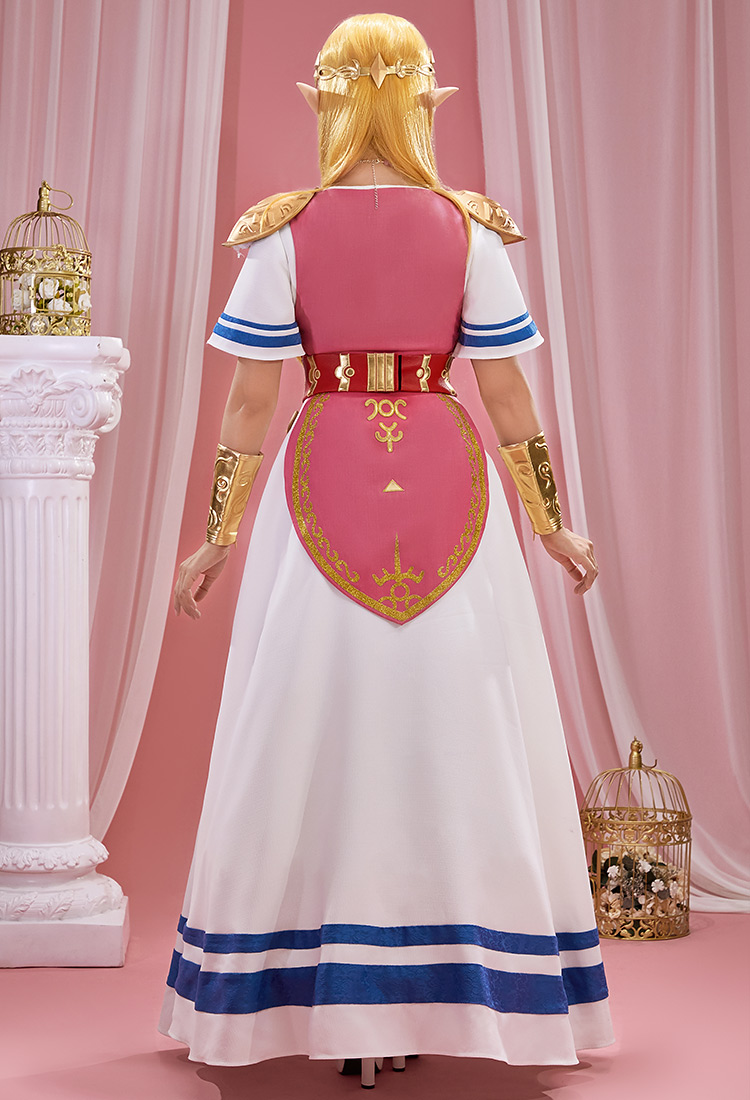Women Princess Zelda Costume - Dress with Tank Coat and Cloak SSBU ...