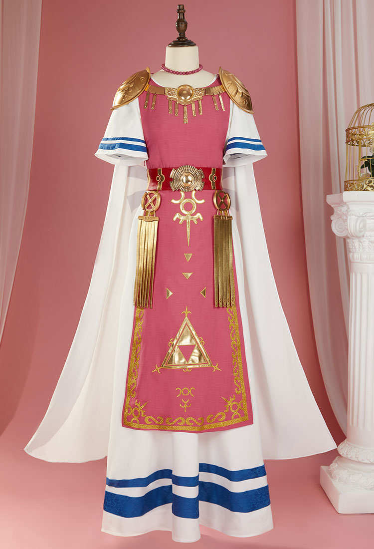 Women Princess Zelda Costume - Dress with Tank Coat and Cloak SSBU ...