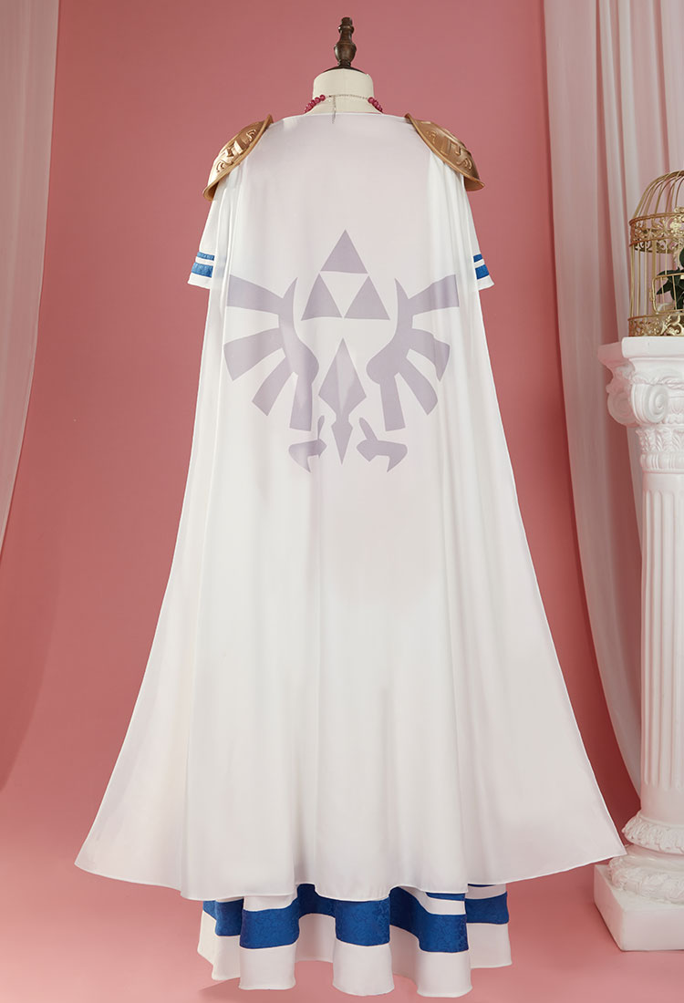 Women Princess Zelda Costume - Dress with Tank Coat and Cloak SSBU ...