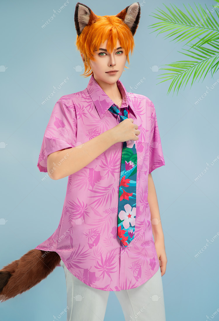 Nick Halloween Cosplay - Kostüm Set Hemd und Krawatte mit Ohren und ...