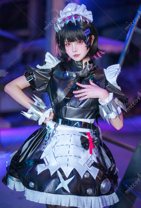 Women Ellen Joe Costume- Maid Outfit Set Dress Apron Zone Zero Cosplay ...