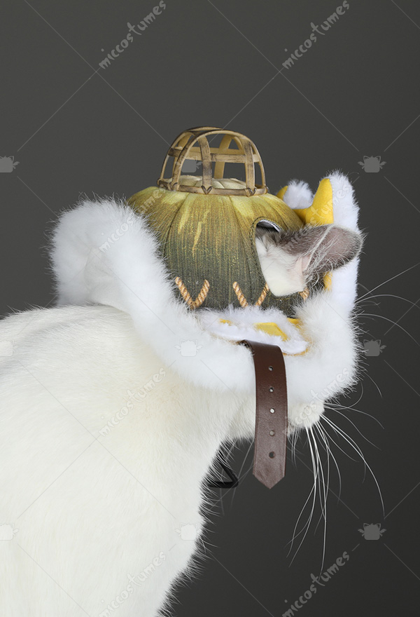 Felyne Plush Hat for Small Pets - Monster Hunter Wilds Cat Cosplay Hat ...