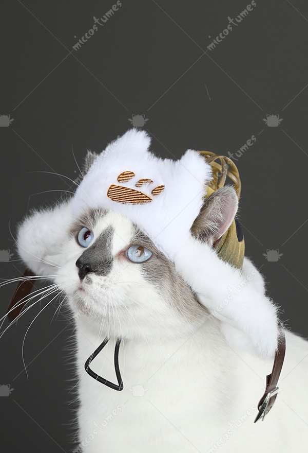 Felyne Plush Hat for Small Pets - Monster Hunter Wilds Cat Cosplay Hat ...