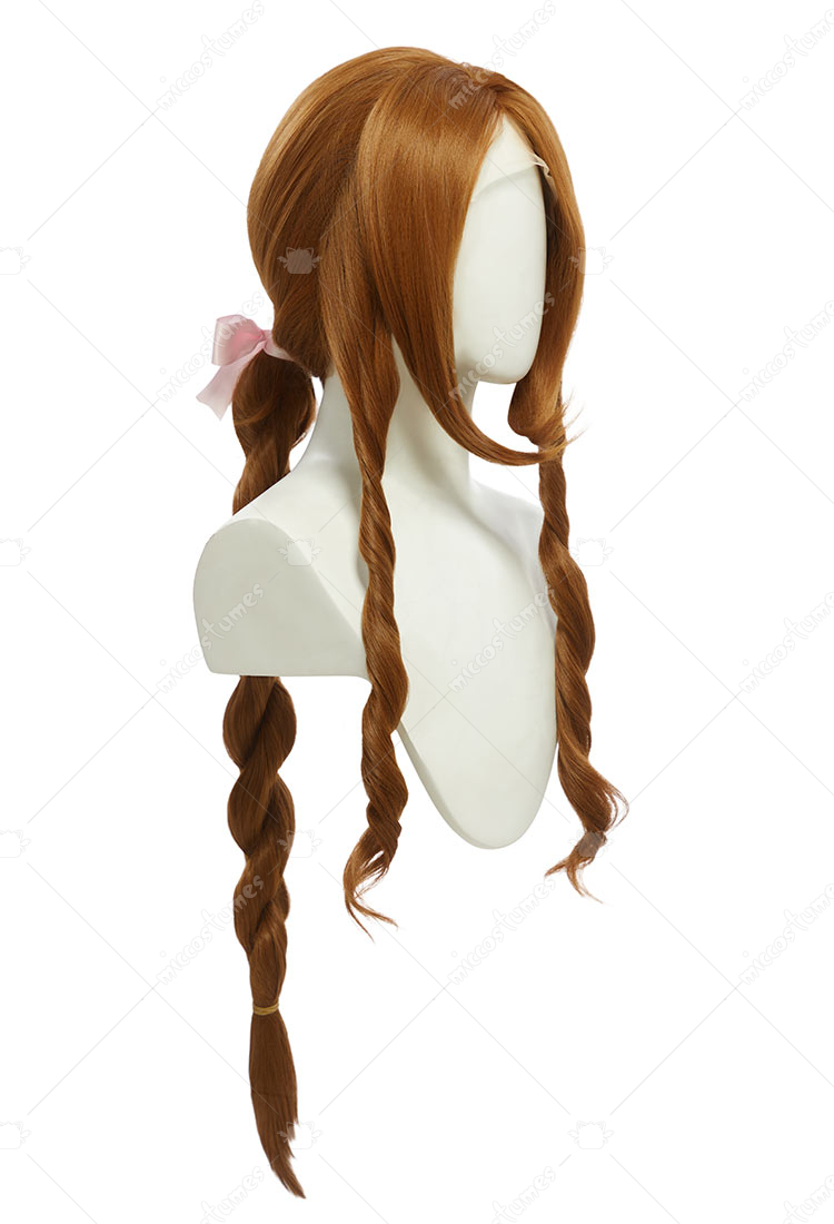 FF Aeris Cosplay - Forehead Lace Long Brown Wig FF Cosplay Wig | Top ...