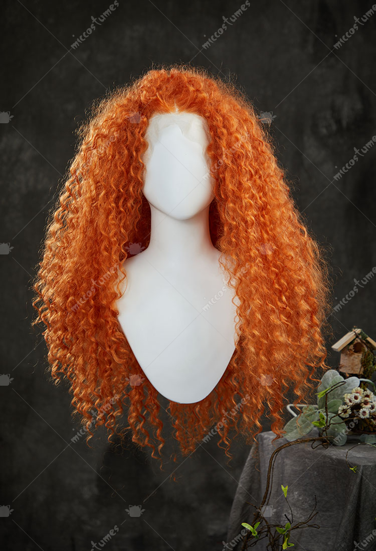 Brave Princess Orange Small Curly Lace Wig - Cosplay Wig | Top Quality ...