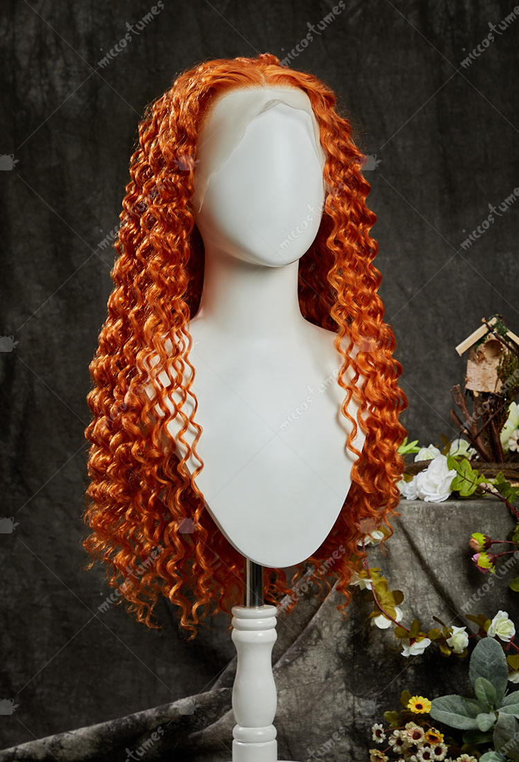 Brave Princess Orange Small Curly Lace Wig - Cosplay Wig | Top Quality ...