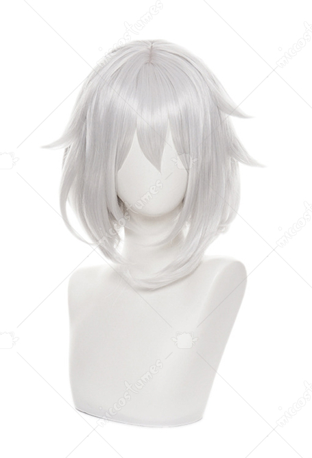 Paimon Cosplay Wig - Genshin Impact Short Silver Wig | Cosplay Wig for Sale