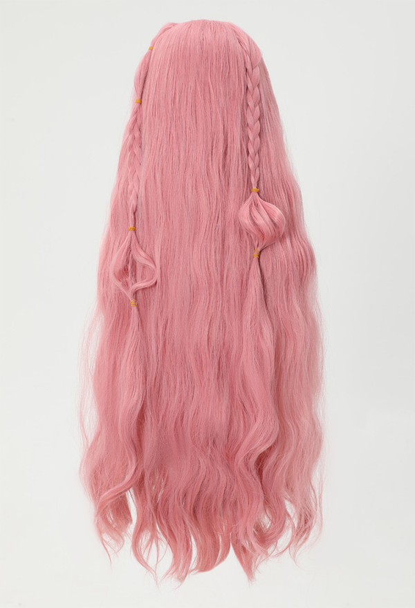 Heartthrob Caitlyn Skin Perruque Rose Bouclé - LOL Perruque de Cosplay ...