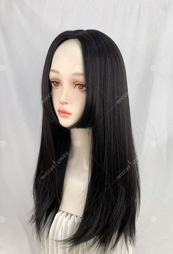 Ninja Girl Wig - Black Princess Cut Long Straight Wig Rival Girl ...