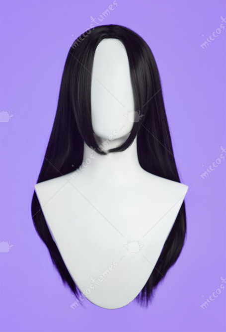 Ninja Girl Wig - Black Princess Cut Long Straight Wig Rival Girl ...