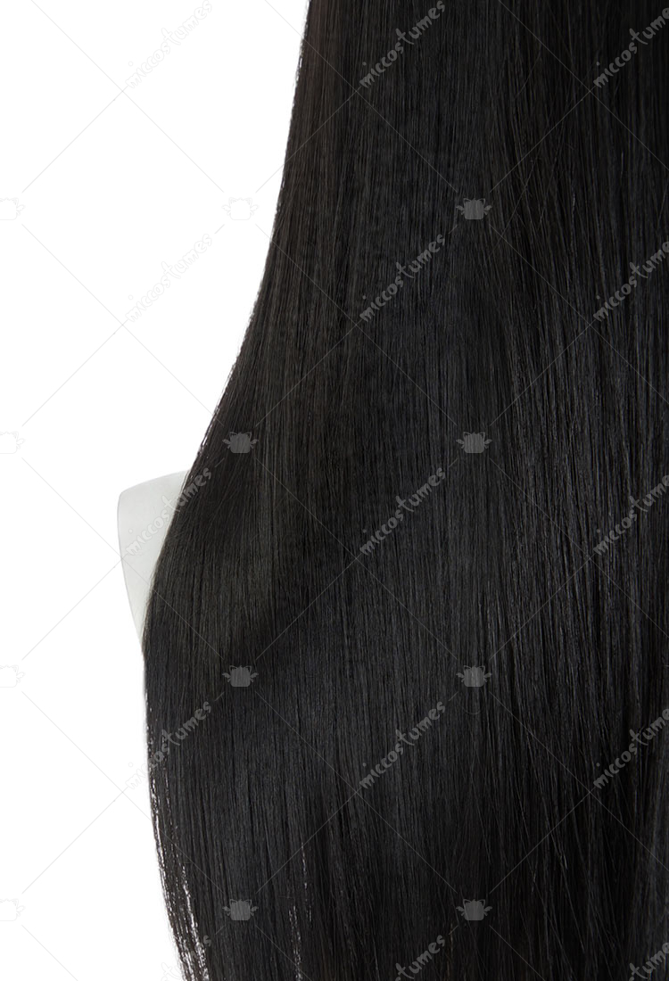 Ninja Girl Wig - Black Princess Cut Long Straight Wig Rival Girl ...