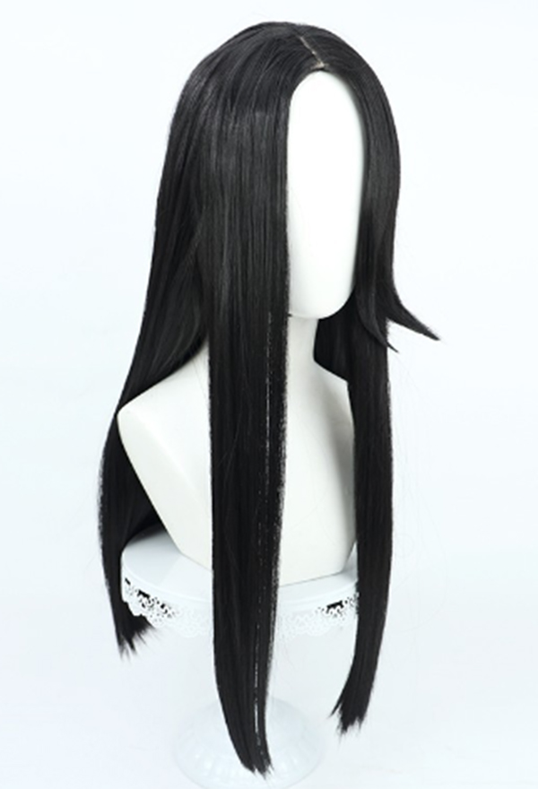 Killjoy Long Straight Black Wig - Game Agent Cosplay Wig | Top Quality ...